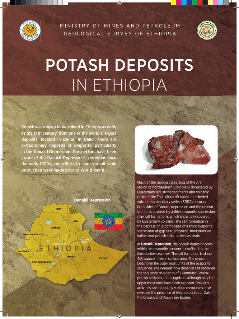 Ethiopian Potash Deposits | PDF | Potash | Geology