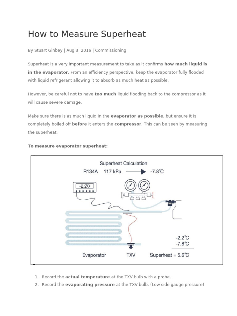How To Measure Superheat | PDF | Technology & Engineering