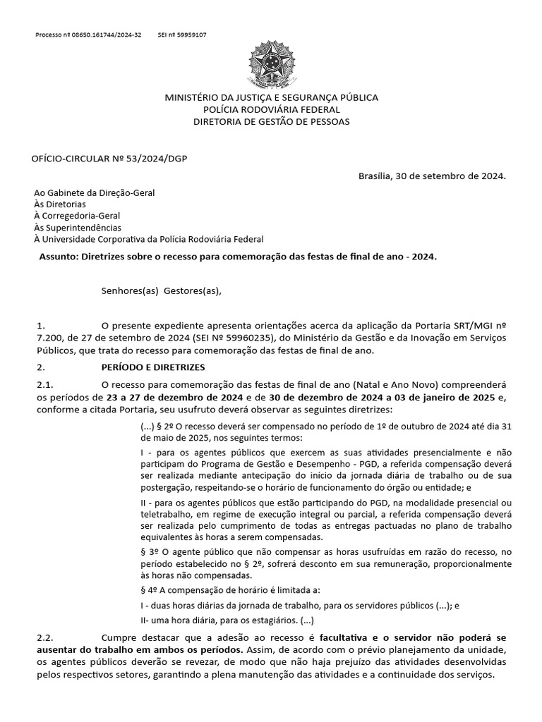 Ofício-Circular DGP | PDF | Expediente | Business