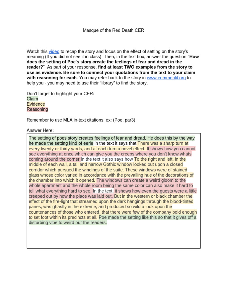 Eleanor Brown - MRD Setting CER Honors | PDF