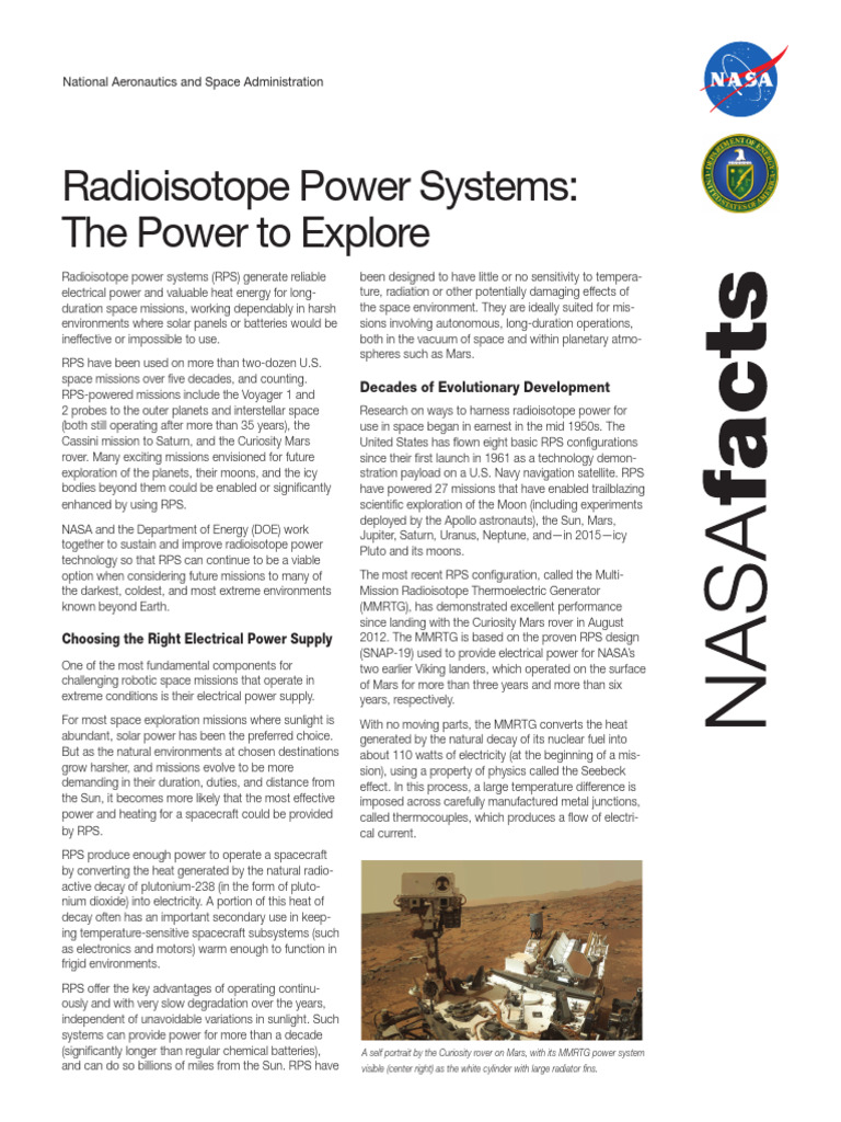 APP-RPS-FactSheet | PDF | Space Exploration | Nasa