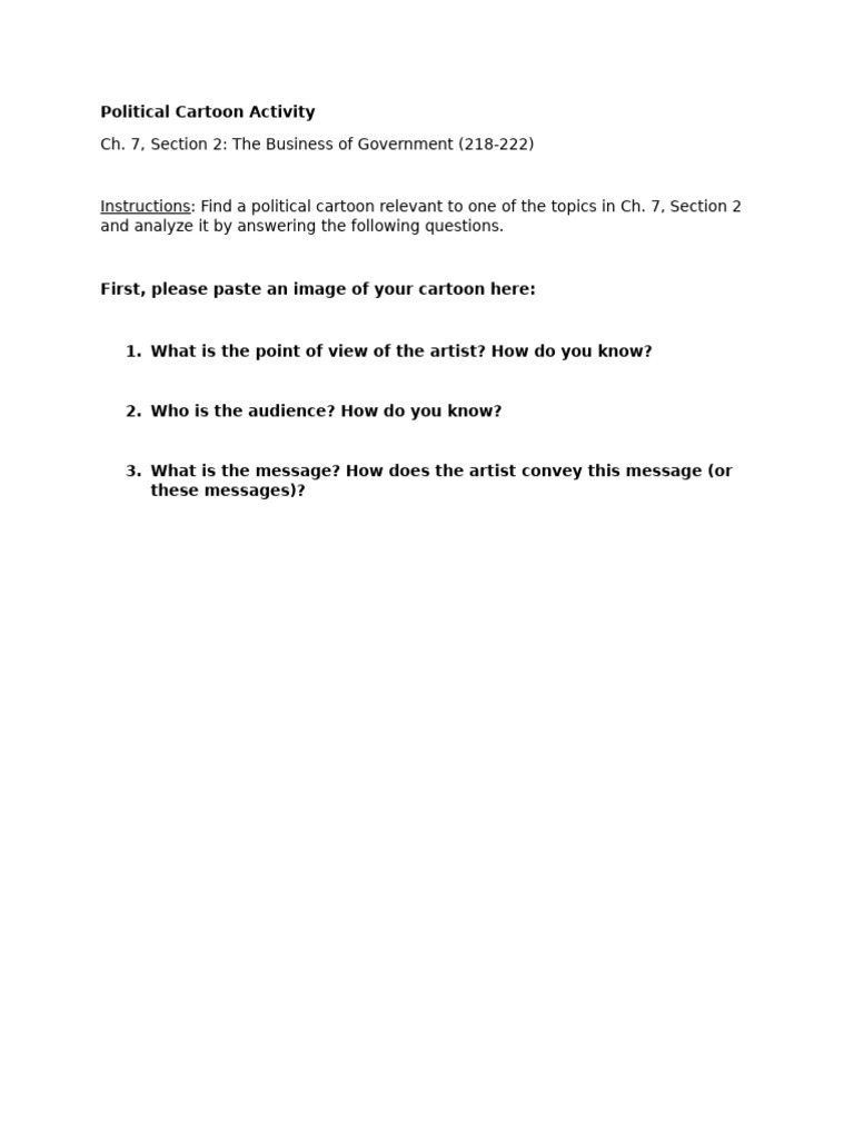 Political Cartoon Activity | PDF