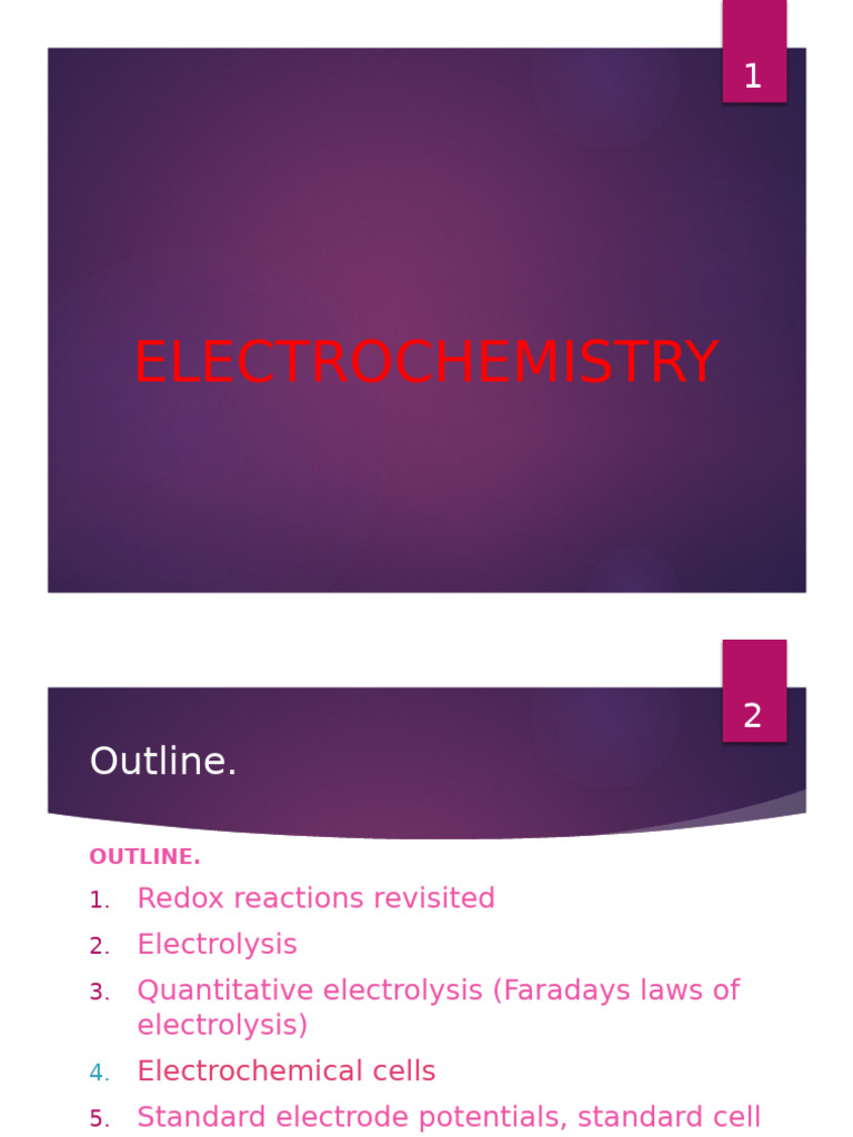 Electrochemistry (New) | PDF | Electrochemistry | Redox