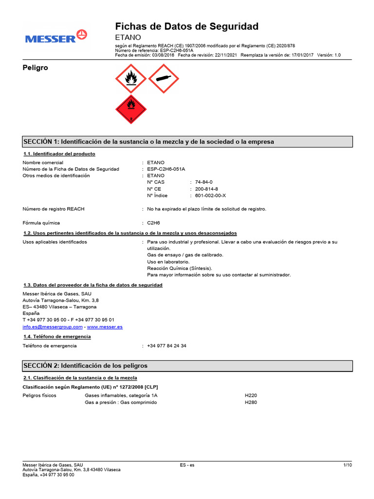 ETANO | PDF | Química