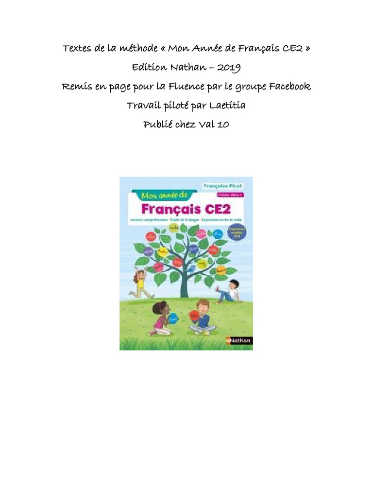 MAF CE2 Textes Fluence Val 10 1 42 | PDF
