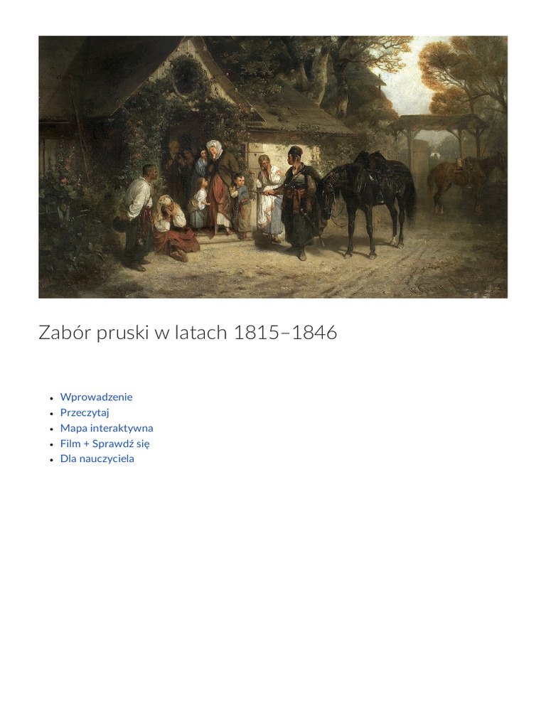 Zabor Pruski W Latach 18151846 | PDF