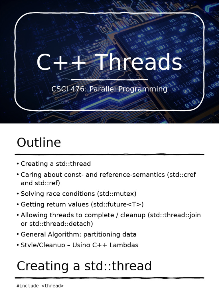 05 C++ Threads | PDF | C++ | Concurrency (Computer Science)