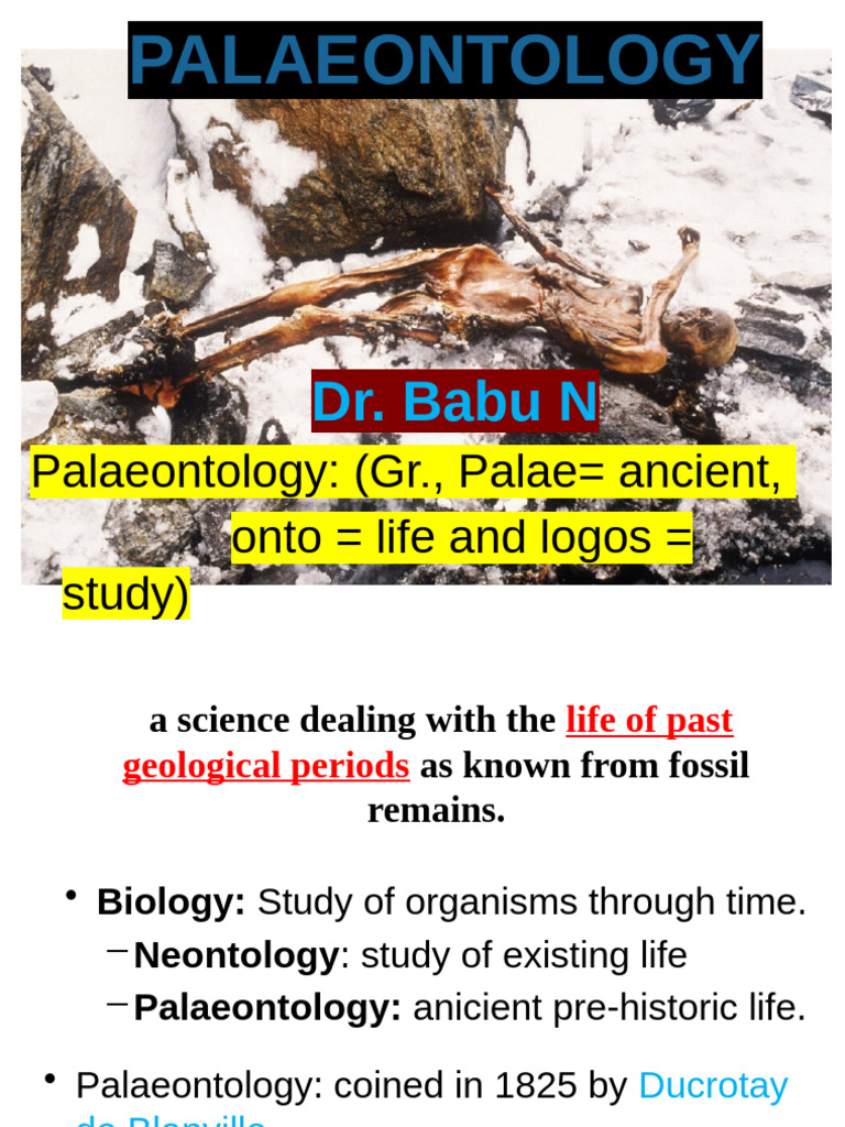 Fossils Introduction DR - Bns | PDF | Paleontology | Fossil
