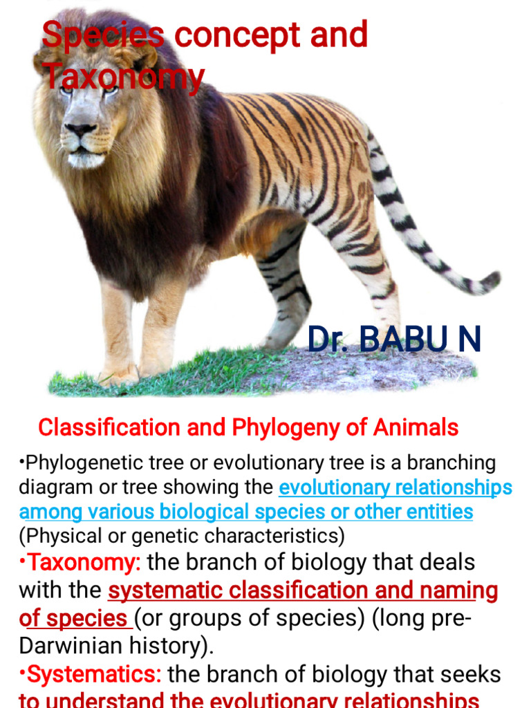 Species Concept Dr. BN Good | PDF | Species | Taxonomy (Biology)
