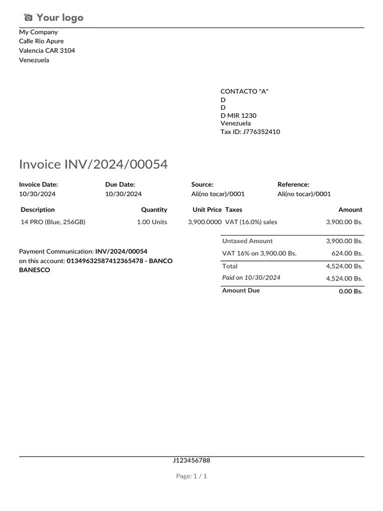 Inv 2024 00054 | PDF