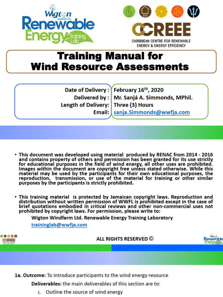 Training-Manual-for-Wind-Resource-Assessment-Session | PDF | Wound | Rain