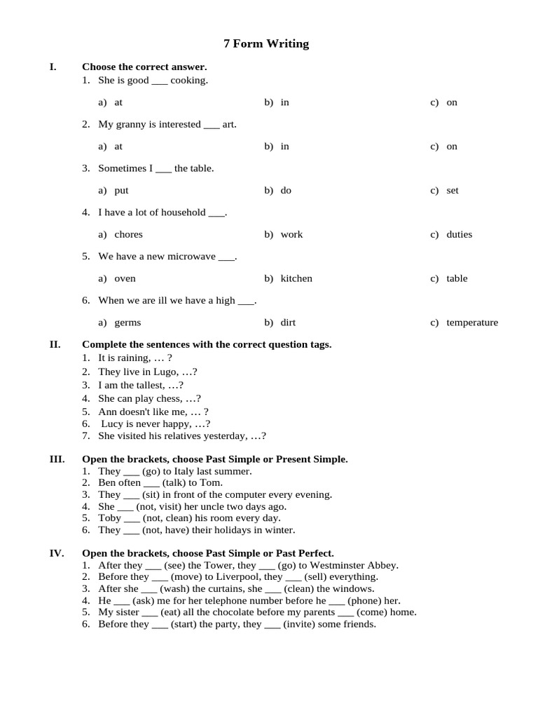 7 Form Writing | PDF