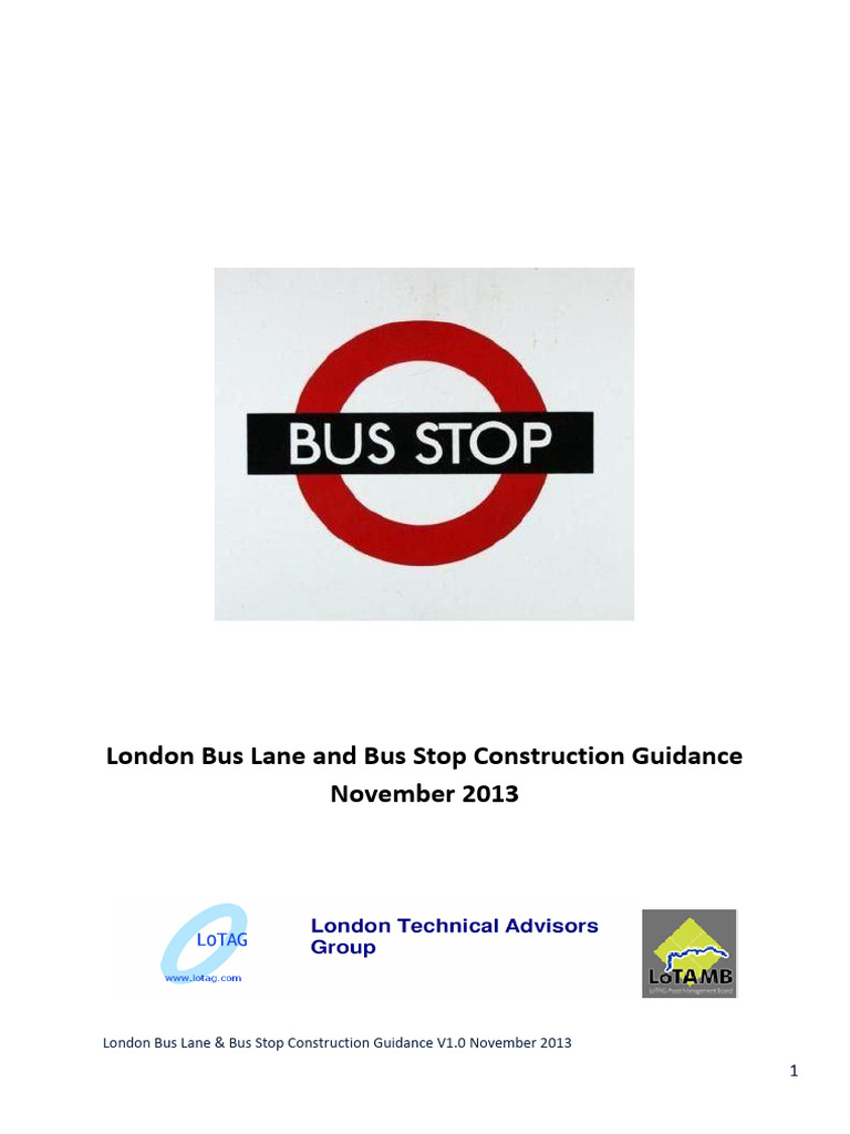 3 4 - London Bus Lane and Bus Stop Construction Guidance - 2013 | PDF ...