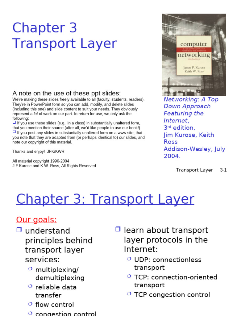 3rdedition Chapter3 | PDF | Transmission Control Protocol | Internet Protocols