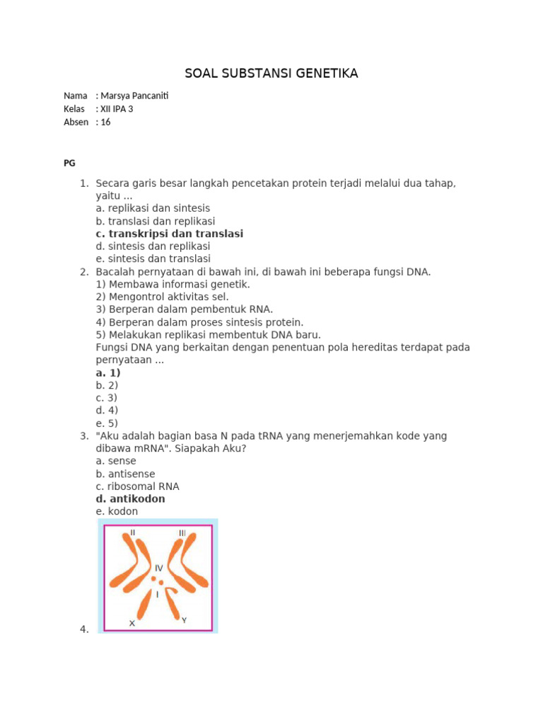 Soal dan Pembahasan Genetika Kelas XII | PDF | Sains & Matematika | Komputer