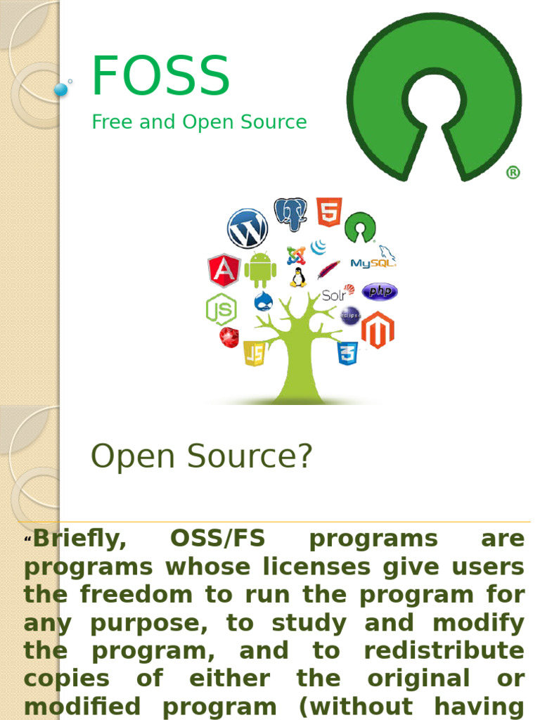 FOSS | PDF | Free Software | Open Source