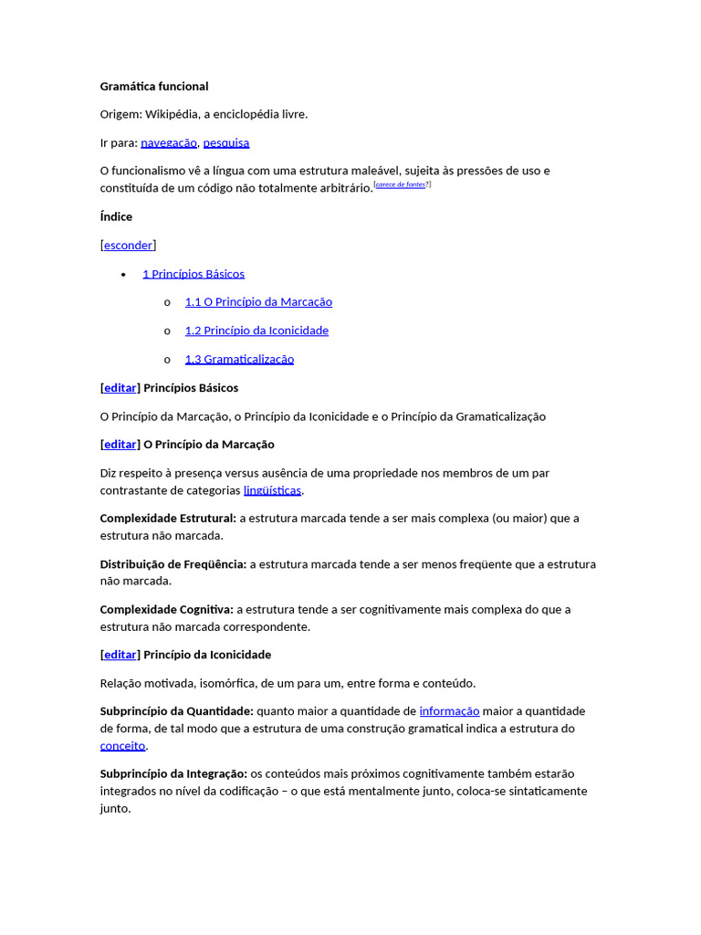 Gramática Funcional | PDF | Carreira e Crescimento