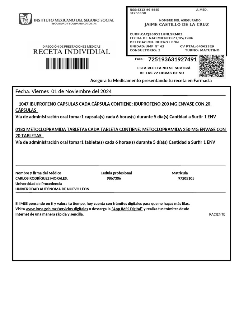 Justificante Imss | PDF