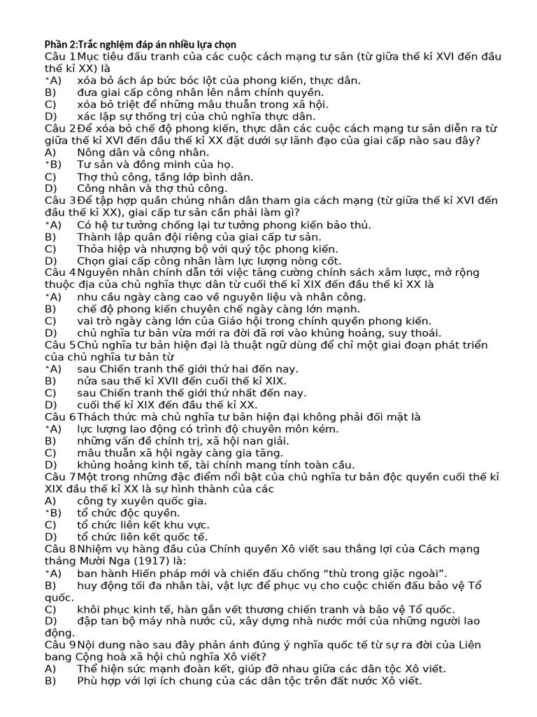 ĐỀ CƯƠNG ÔN TẬP SỬ 11 | PDF