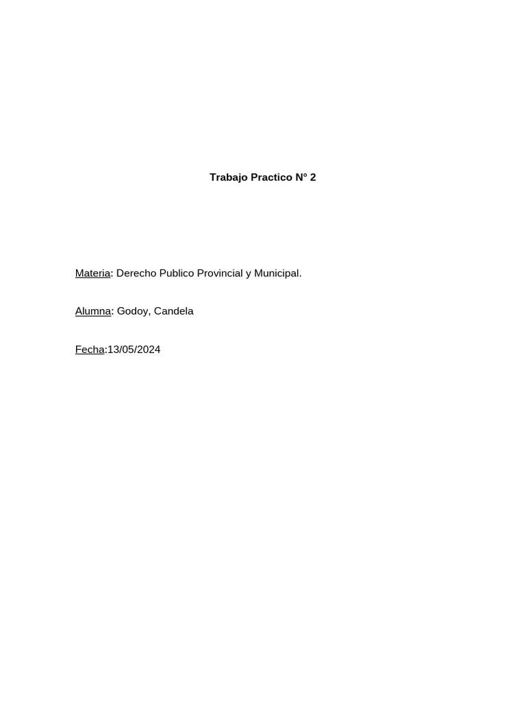 TP2 Publico y Prov | PDF | Constitución | Justicia