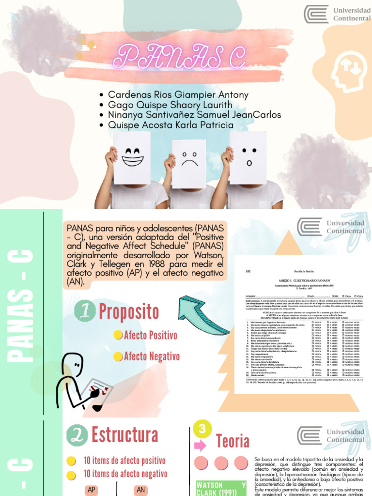 Panas C (1) PPT Psicologia | PDF | Ansiedad | Depresión (estado de ánimo)