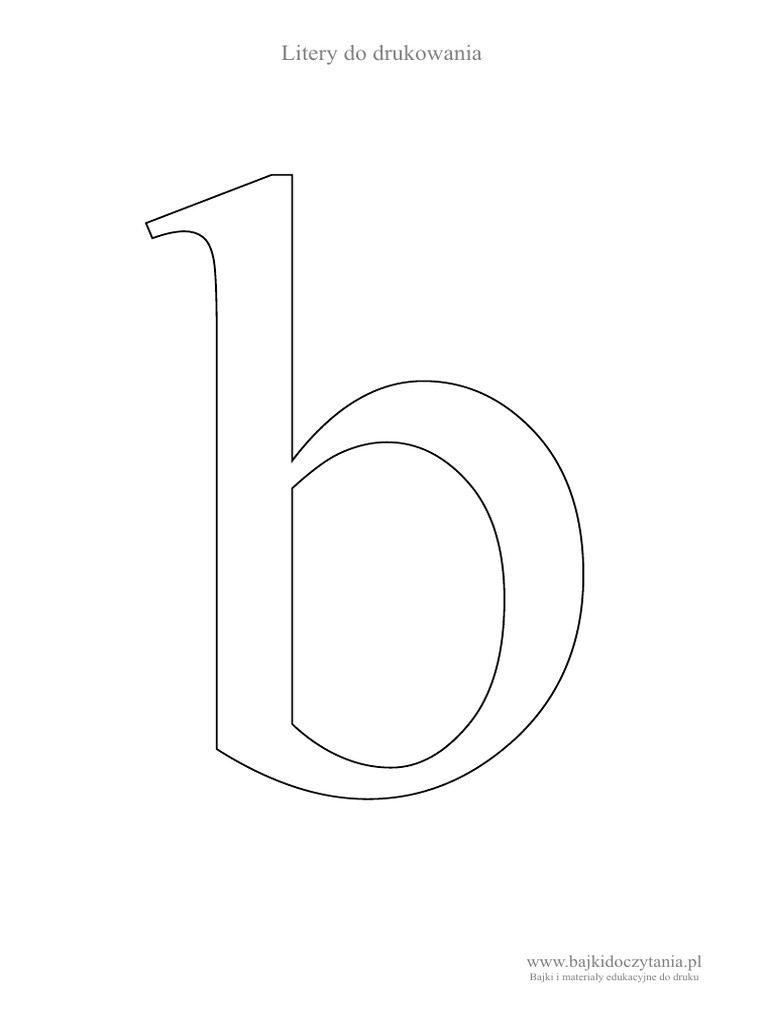 Litera Mala B Kontury Do Druku | PDF