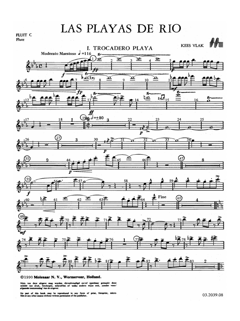 Las Playas de Rio - Flute Ut | PDF