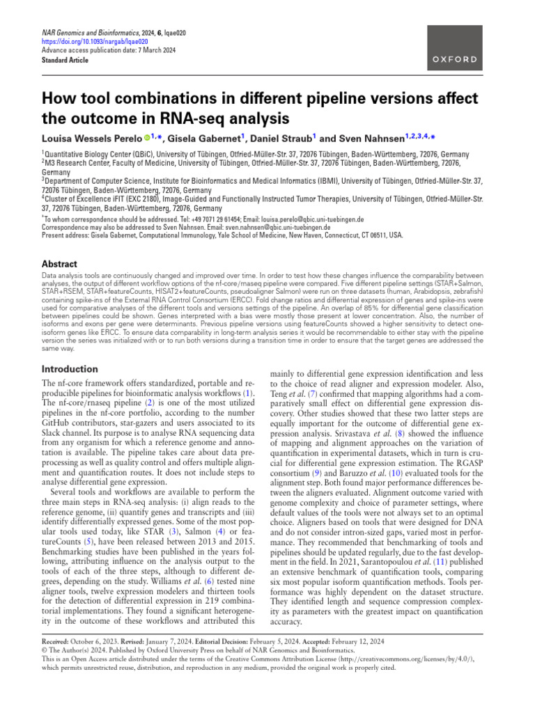 Tool Combinaison Nfcore Rnaseq | PDF | Gene Expression | Biotechnology