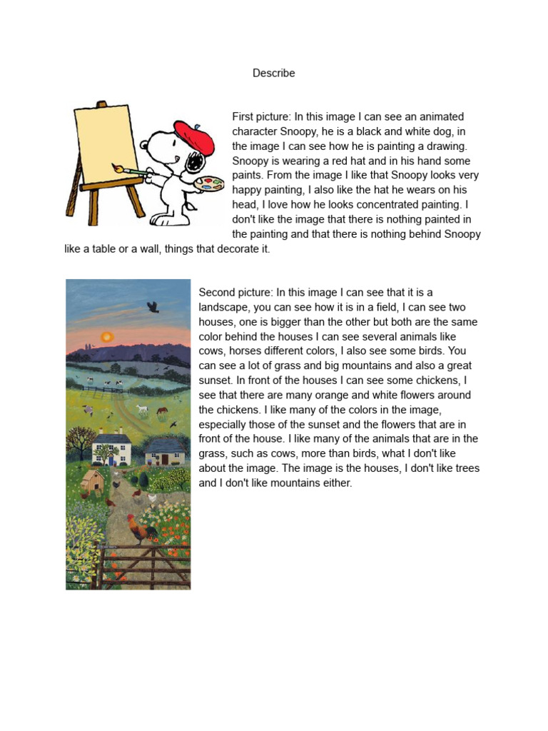 Describe Images | PDF