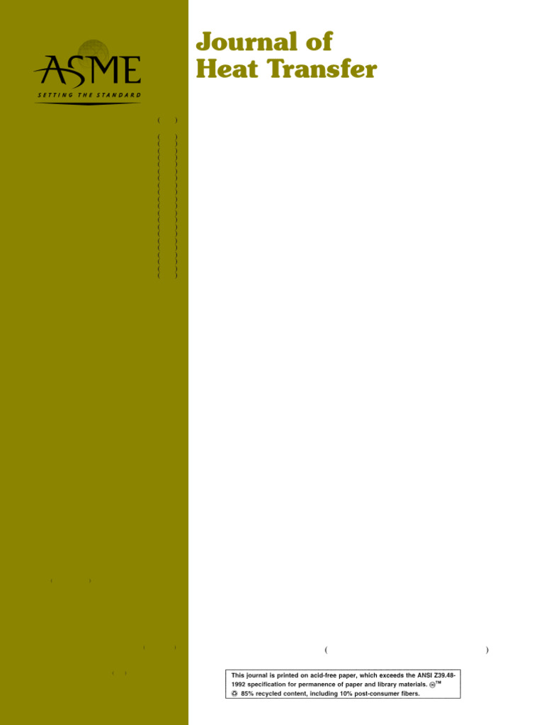 Journal of Heat Transfer - April 2006 | PDF | Thermography | Heat Transfer