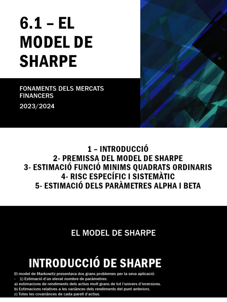 6.1 - Sharpe Apunts | PDF