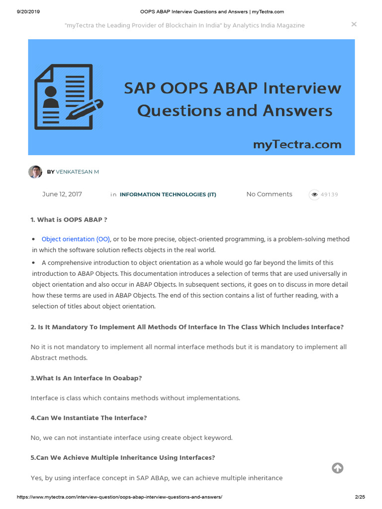 ABAP 002 (Wisdom Jobs OOABAP) | PDF | Class (Computer Programming ... ABAP 002 (Wisdom Jobs OOABAP) | PDF | Class (Computer Programming ...