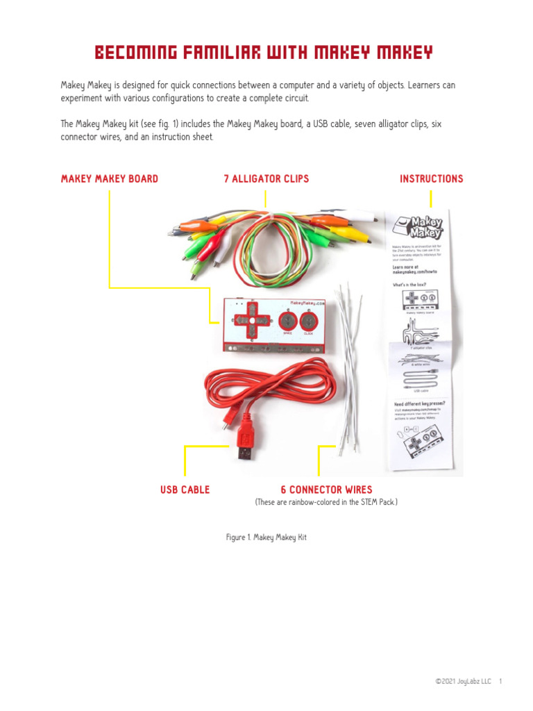 Handout 1 Becoming Familiar With Makey Makey | PDF | Electrical ...