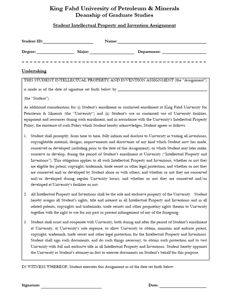 IP FORM | PDF | Intellectual Property | Patent