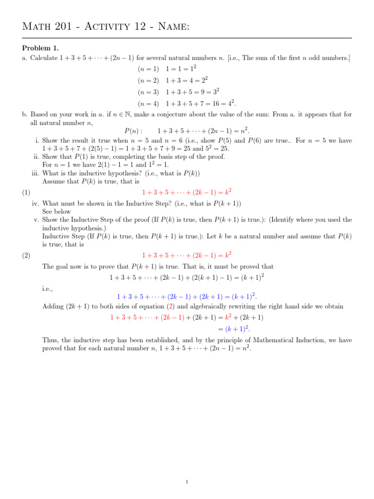 Math201 Activity 12 4 1 4 2 Solution Pdf Mathematical Proof Discrete Mathematics