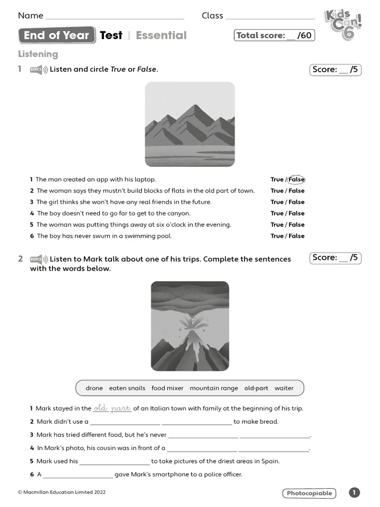 KC6 Tests EOY Essential | PDF | Social Science