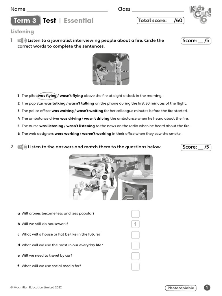 KC6_Tests_T3_Essential | PDF | Robot | Robotics