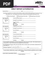 Chime Direct Deposit Authorization Form | PDF