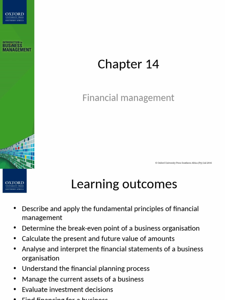 Chapter 14 - Financial management | PDF | Net Present Value | Time ...