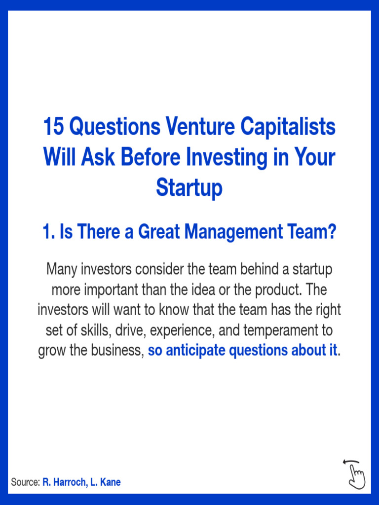15 Questions Venture Capitalists Will Ask Before Investing Pdf