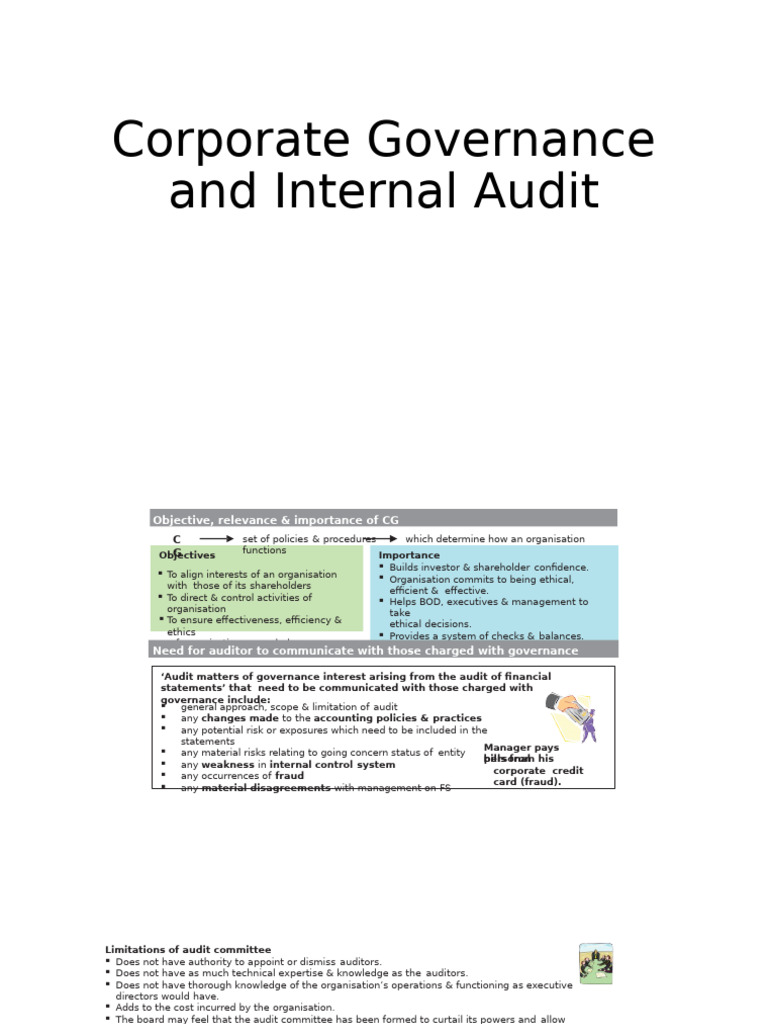 Corporate Governance and Internal Audit | PDF | Audit | Internal Control