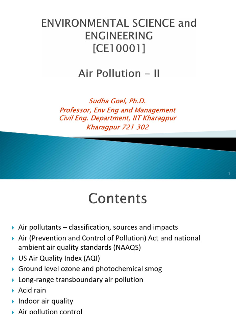 CE10001 C5 Air Pollution II | PDF | N Ox | Environmental Issues