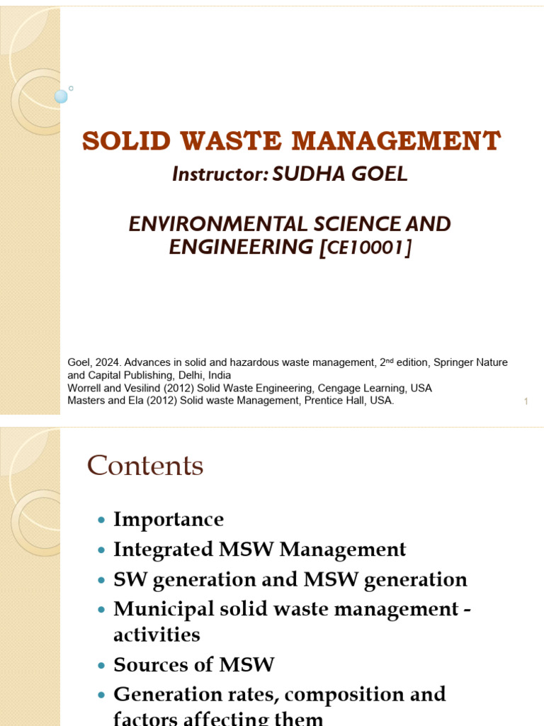 Ce10001 C6 SWM Ii | PDF | Municipal Solid Waste | Waste