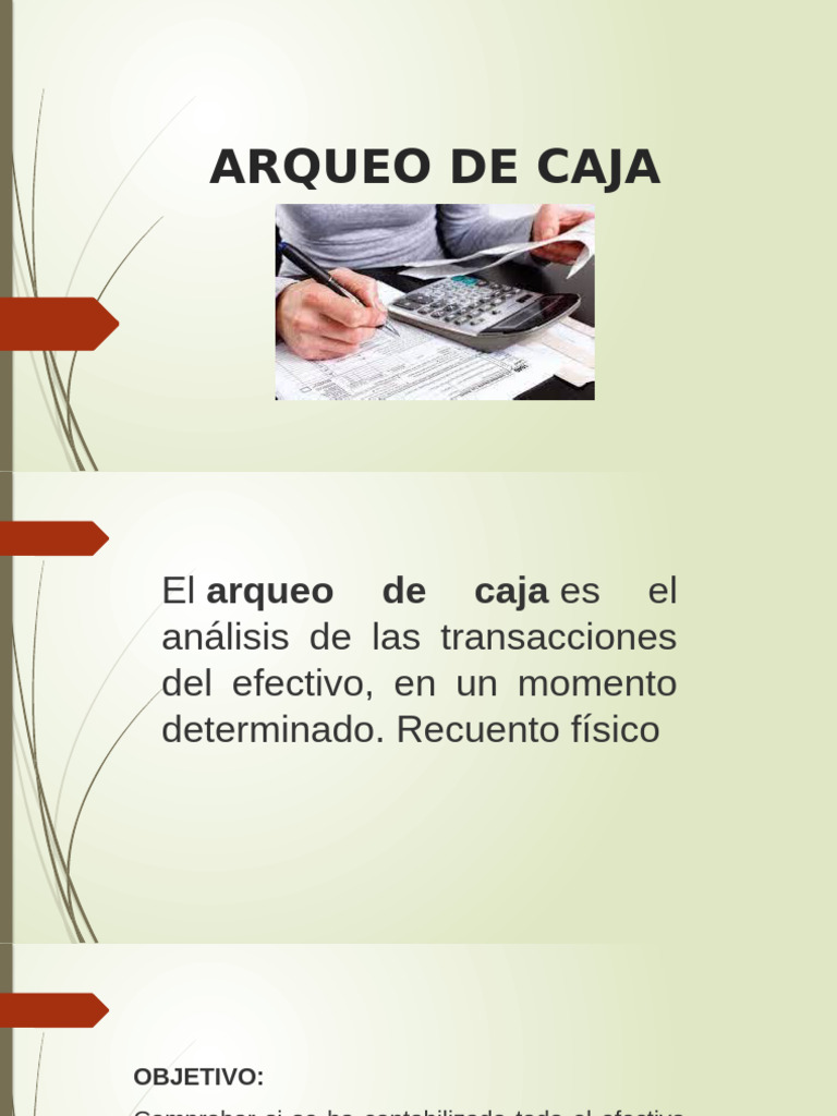 Arqueo de Caja | PDF | Contabilidad | Cheque