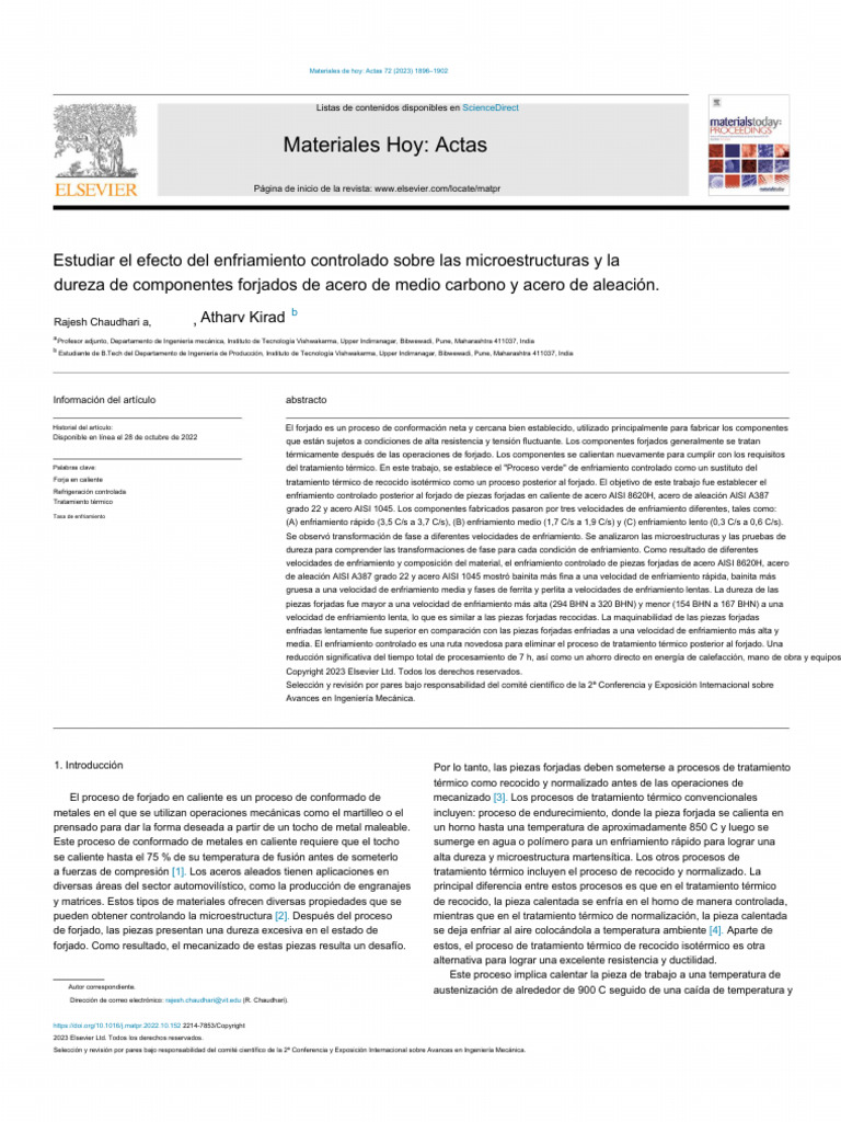 Efecto de Enfriamiento Controlado-Componentes Industria | PDF ...