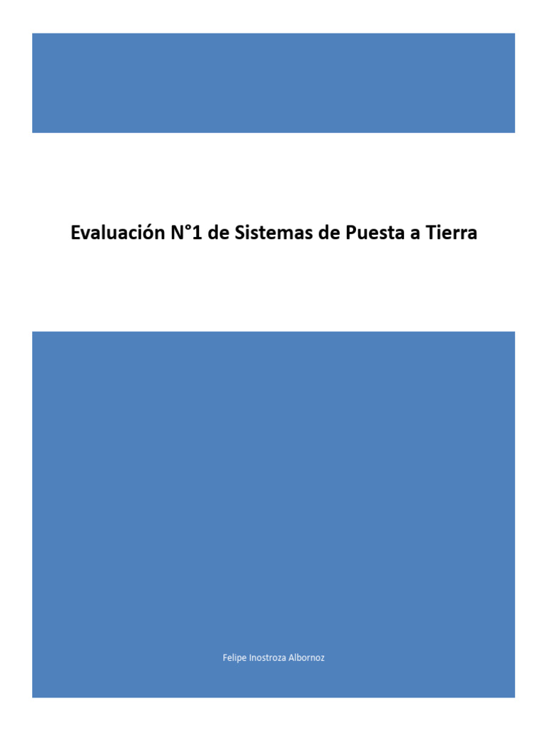 E1 Felipe - Inostroza | PDF | Resistividad Eléctrica y Conductividad ...