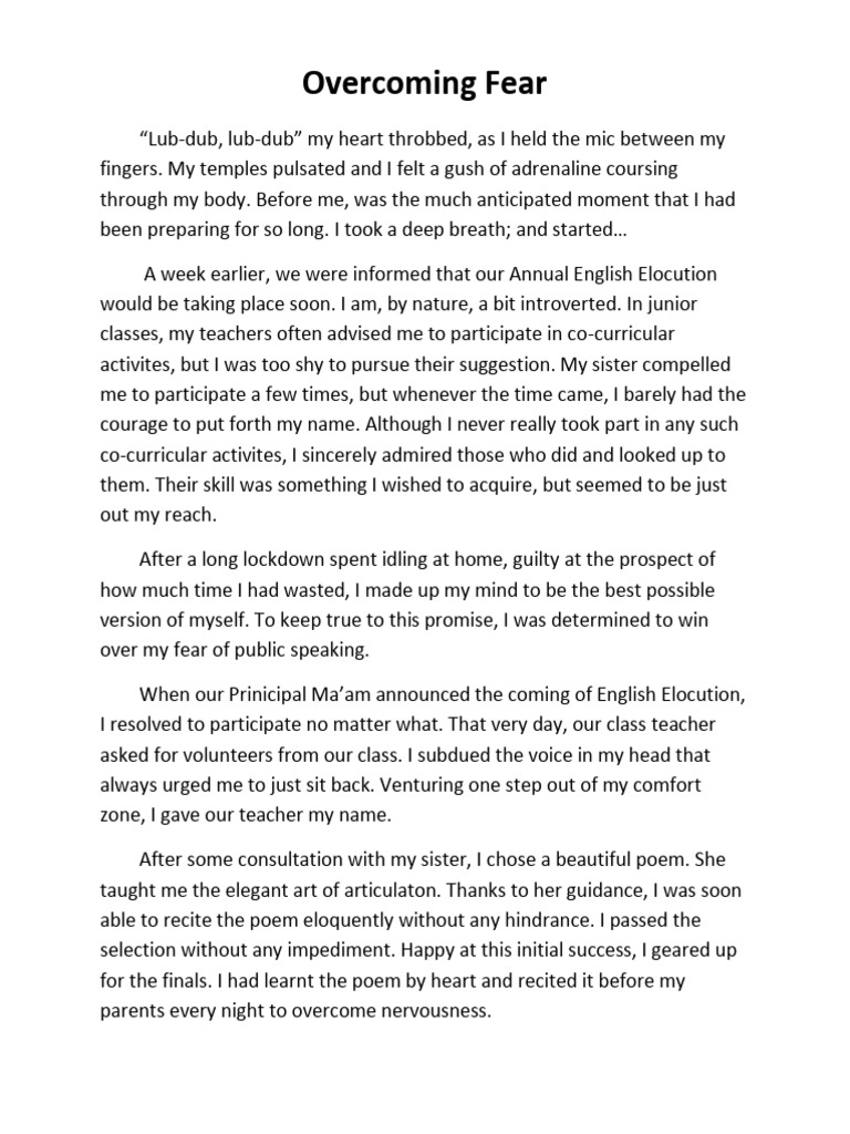 Overcoming Fear | PDF