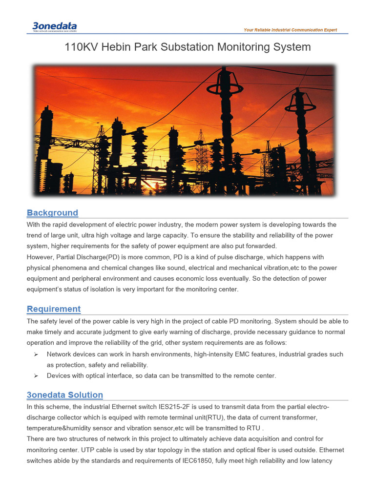 Case Study-110KV Hebin Park Substation Monitoring System ...