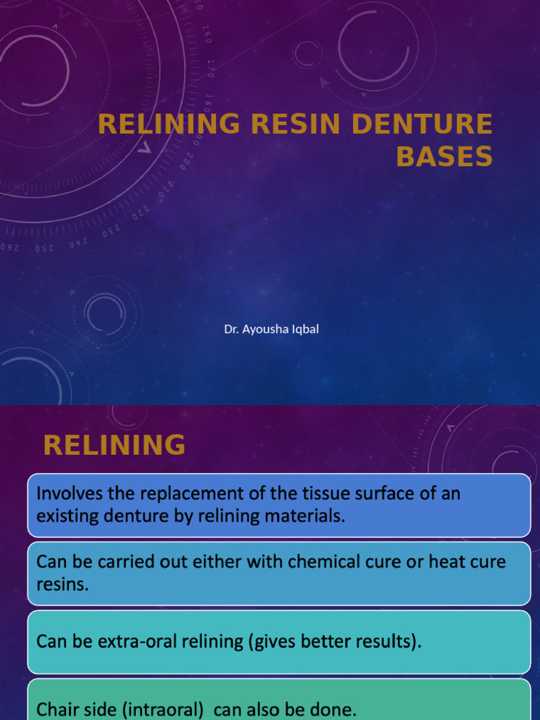 Relining Resin Denture Bases | PDF | Dentures | Poly(Methyl Methacrylate)