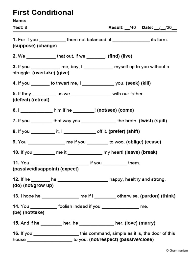 English Conditional Practice | PDF
